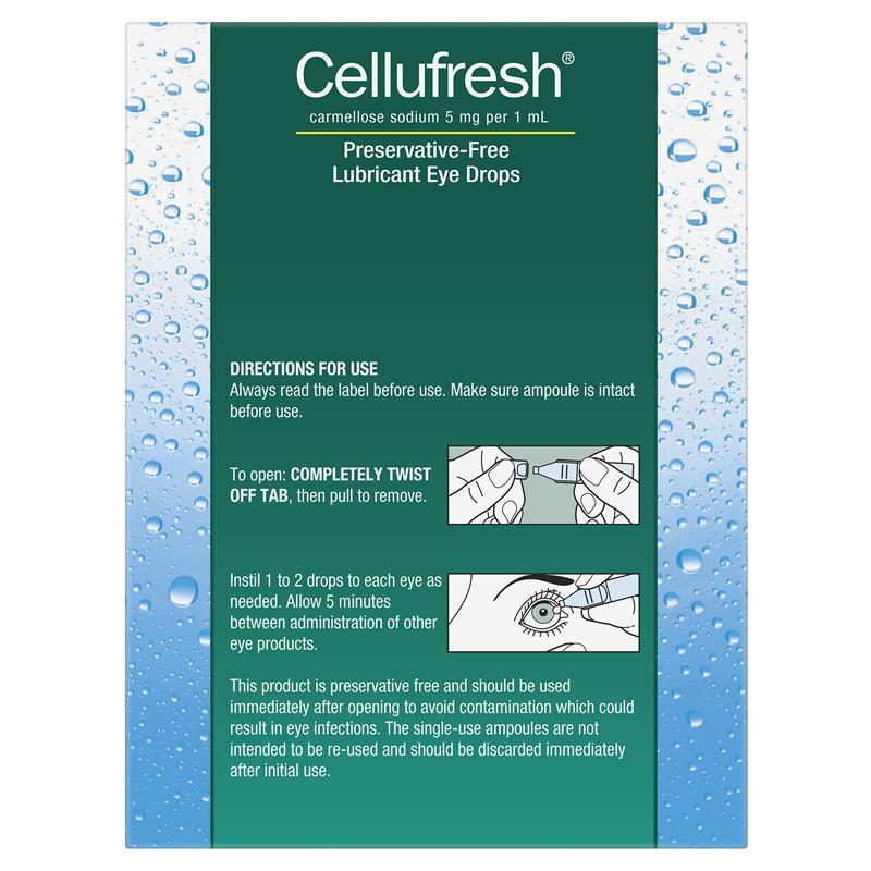 Buy Cellufresh Eye Drops 30 x 0.4ml Vials online at Chemist Warehouse