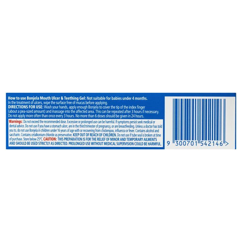Buy Bonjela Mouth Ulcer and Teething Gel 15g online at Chemist Warehouse