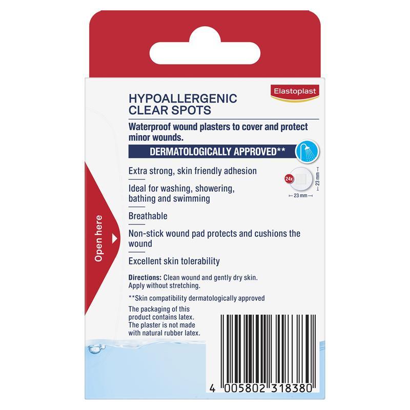 Buy Elastoplast Sensitive Transparent Hypoallergenic Spot 24 Spots ...