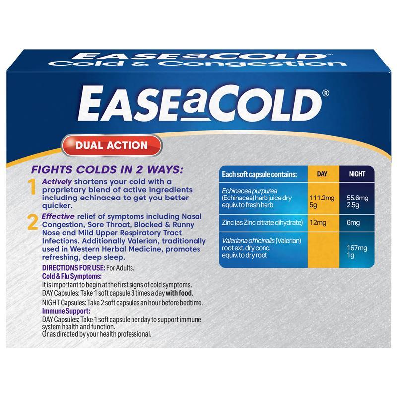 Buy Ease a Cold Cold & Congestion Day & Night 30 Capsules online at ...