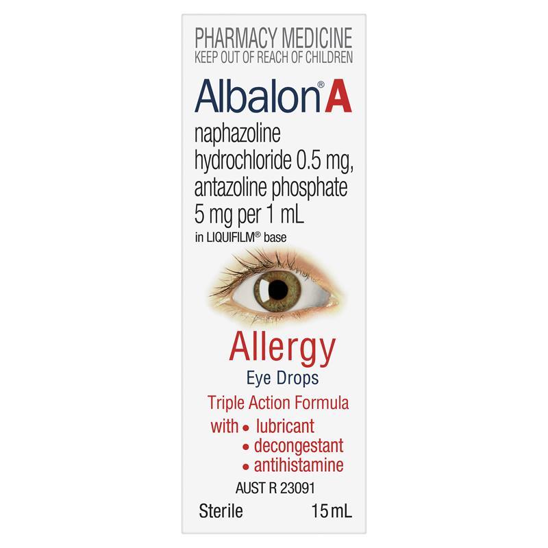 Buy Albalon A Allergy Eye Drops 15mL online at Chemist Warehouse