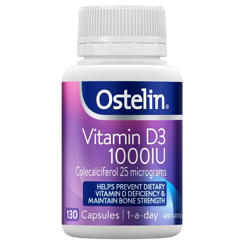 Buy Ostelin Vitamin D3 1000IU 130 Capsules online at Chemist Warehouse