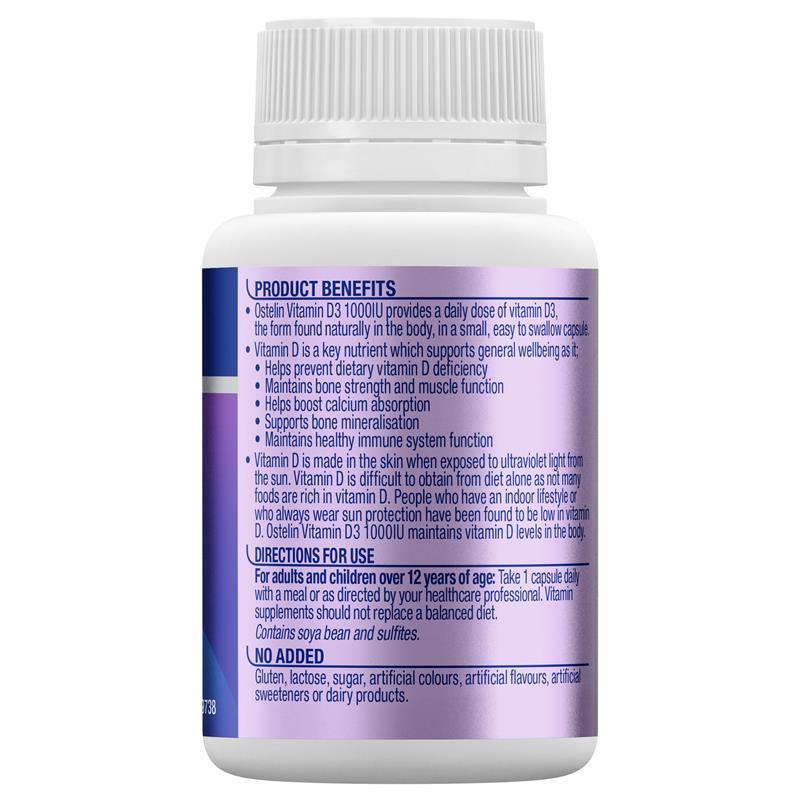 Buy Ostelin Vitamin D3 1000IU 130 Capsules online at Chemist Warehouse