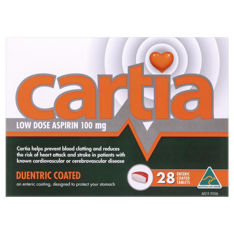 Buy Cartia 100mg Tablets 28 online at Chemist Warehouse