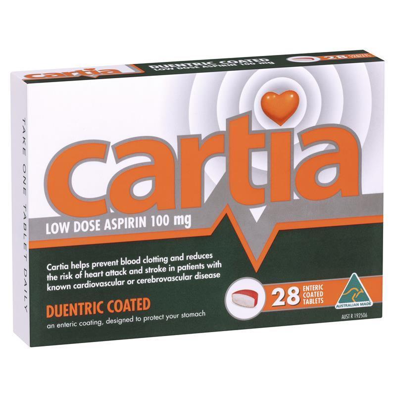 Buy Cartia 100mg Tablets 28 online at Chemist Warehouse