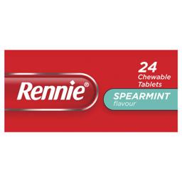 Buy Rennie Indigestion and Heartburn Relief Spearmint 24 Chewable ...