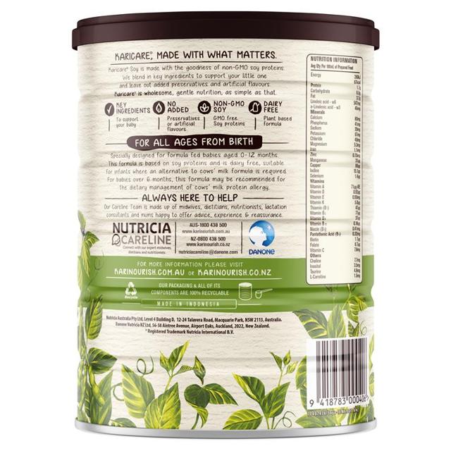 Buy Karicare Soy Baby Infant Formula From Birth to 12 Months 900g ...