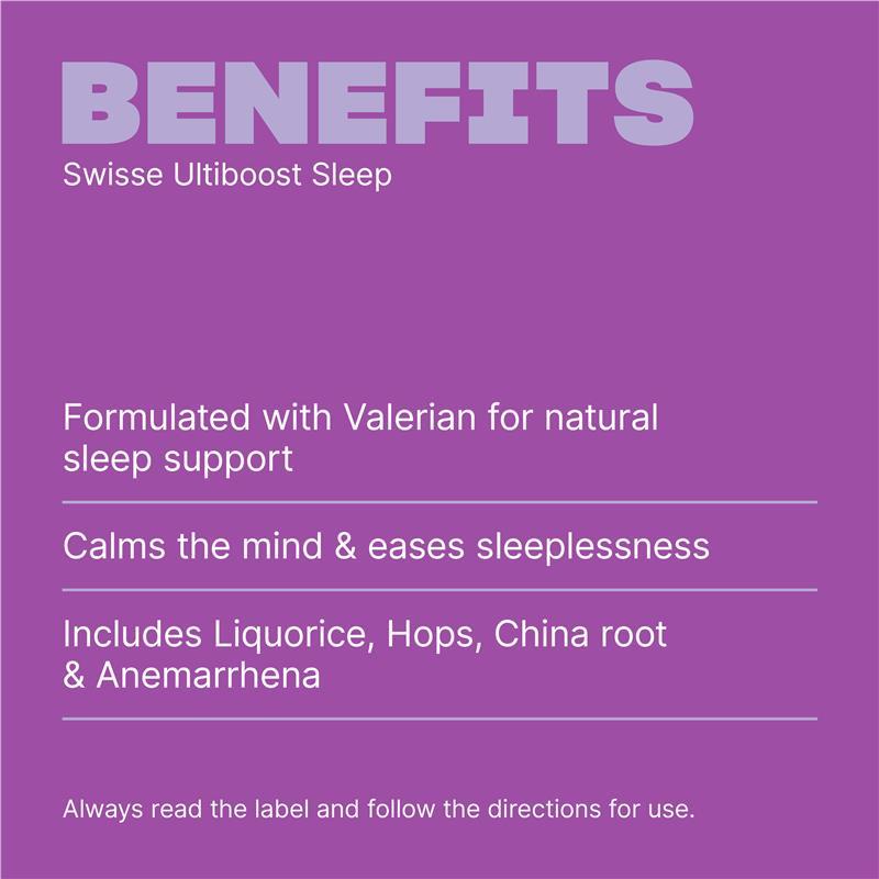 Buy Swisse Ultiboost Sleep 100 Tablets online at Chemist Warehouse