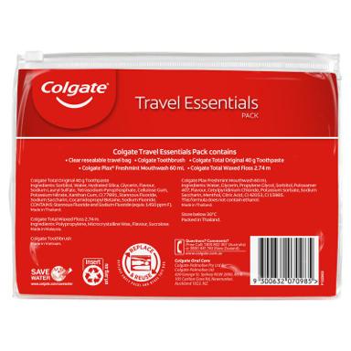 Buy Colgate Travel Essentials Toothbrush, Toothpaste, Mouthwash, Floss ...