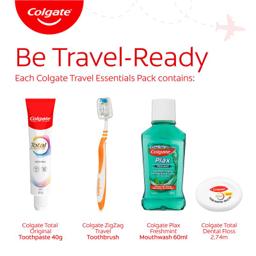 Buy Colgate Travel Essentials Toothbrush, Toothpaste, Mouthwash, Floss ...