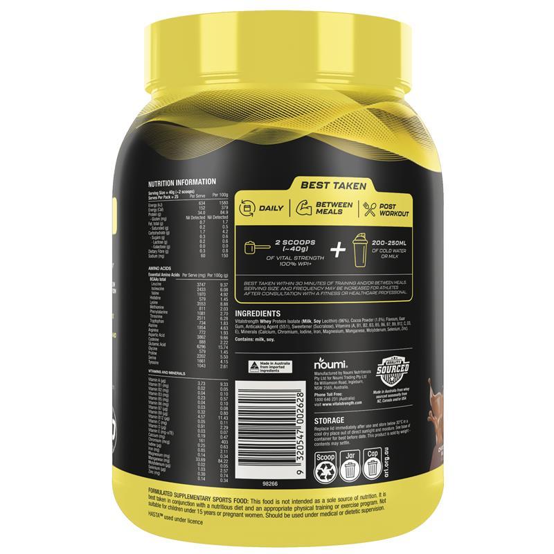 Buy Vital Strength WPI Plus 100 Whey Protein Isolate Chocolate 1Kg ...