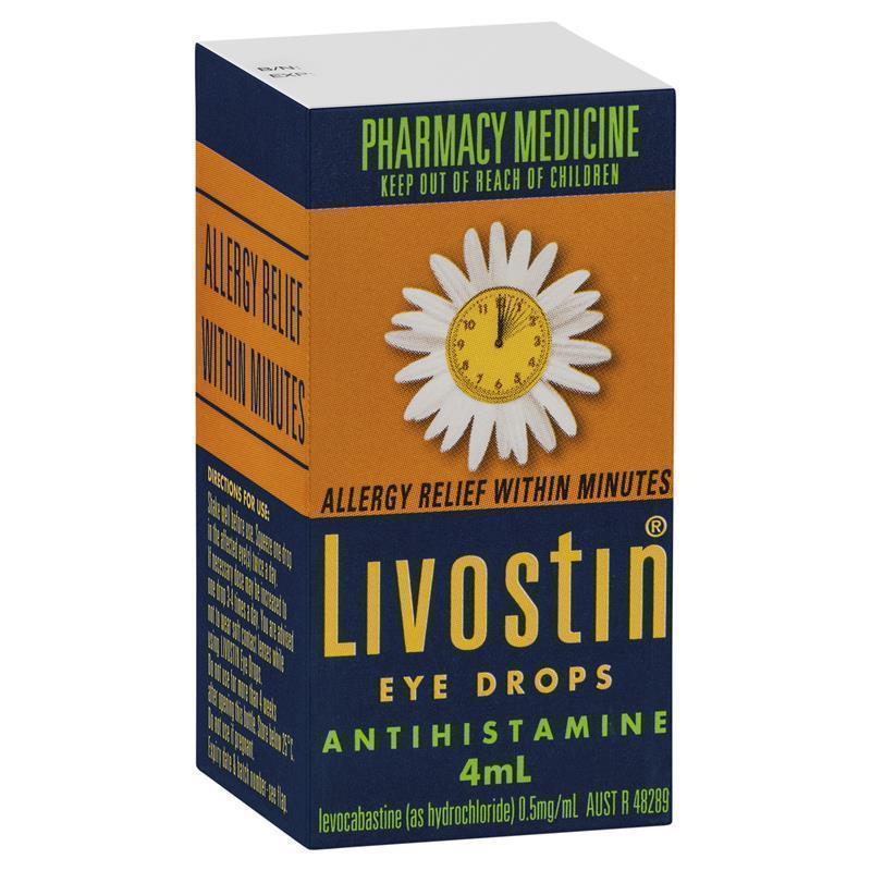 Buy Livostin Antihistamine Allergy Eye Drops 4mL online at Chemist ...