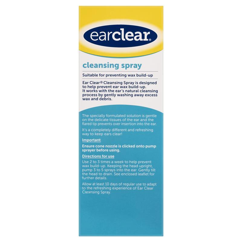 Buy EarClear Cleansing Spray 100mL – Prevents Ear Wax Build-up & Keeps ...