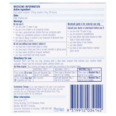 Buy Nicotinell 7mg 7 Day Patch online at Chemist Warehouse
