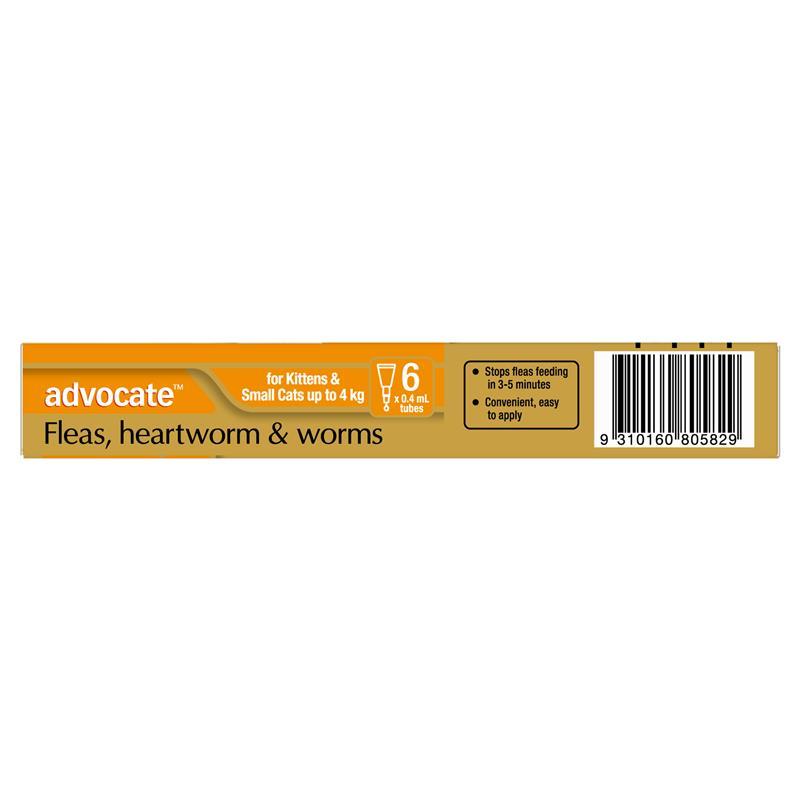 Buy Advocate Cat 0-4KG Small 6 online at Chemist Warehouse