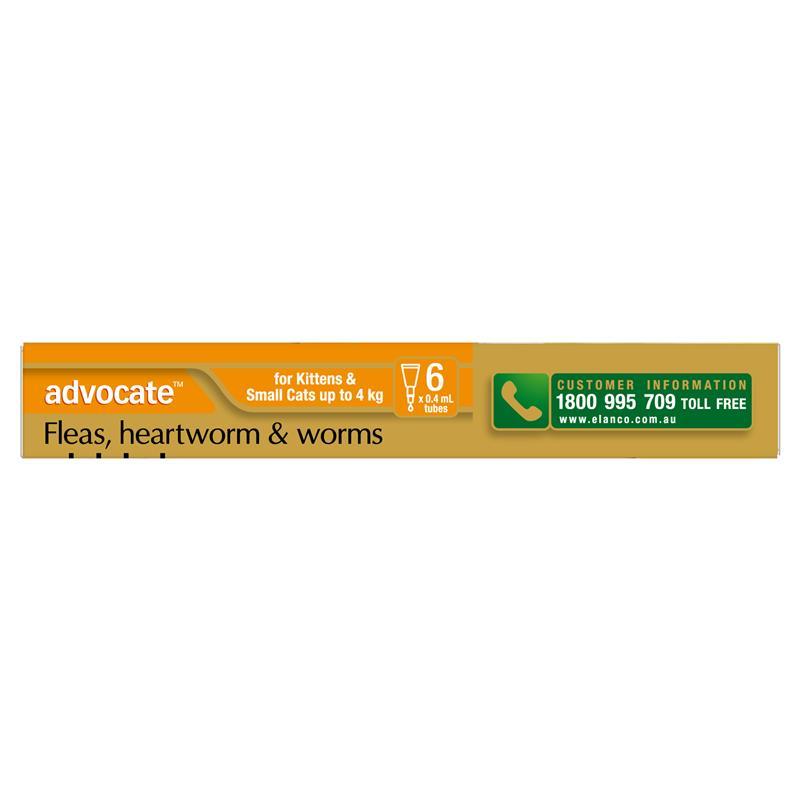 Buy Advocate Cat 0-4KG Small 6 online at Chemist Warehouse