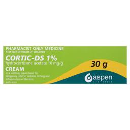 Buy Cortic DS Cream 1% 30g - Hydrocortisone (S3) online at Chemist ...