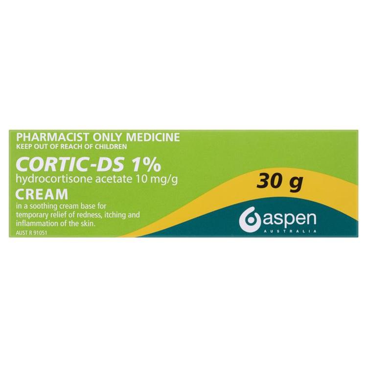 Buy Cortic DS Cream 1% 30g - Hydrocortisone (S3) online at Chemist ...