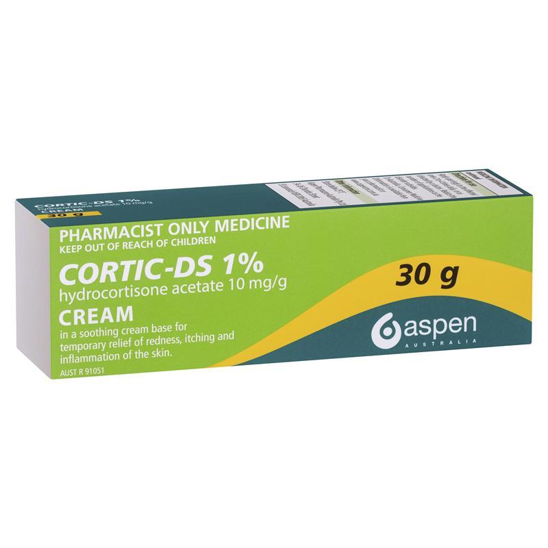 Buy Cortic DS Cream 1% 30g - Hydrocortisone (S3) online at Chemist ...