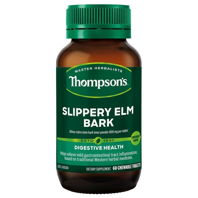 Buy Thompson's Slippery Elm Bark 800mg 60 Tablets online at Chemist ...