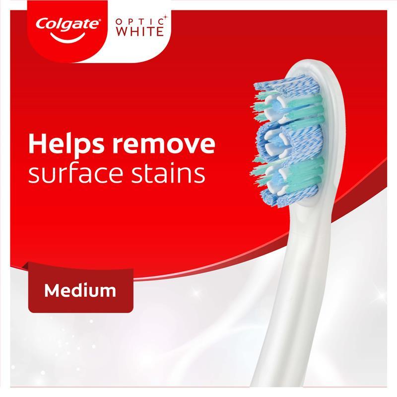Buy Colgate 360 Optic White Power toothbrush Medium with vibrating ...