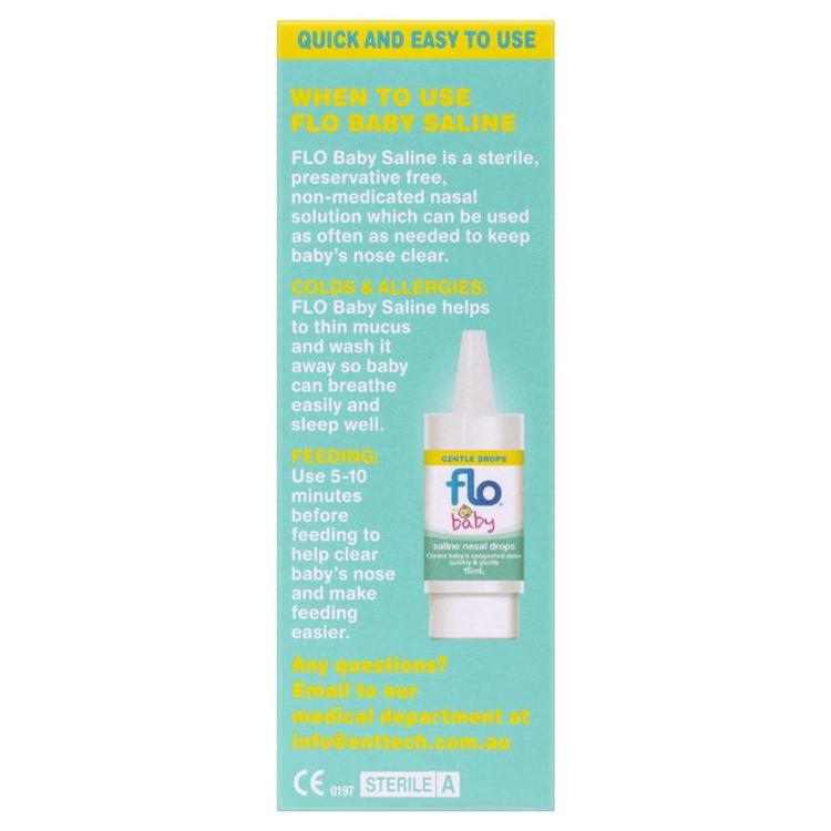 Buy FLO Baby Saline Nasal Drops 15ml online at Chemist Warehouse