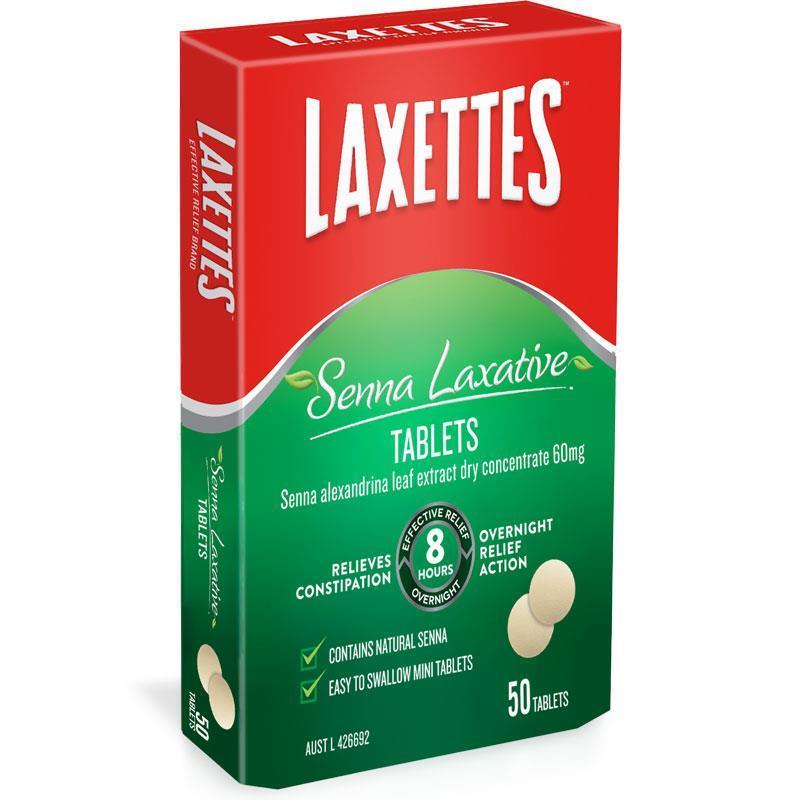 Buy Laxettes with Senna 12mg 50 Tablets online at Chemist Warehouse
