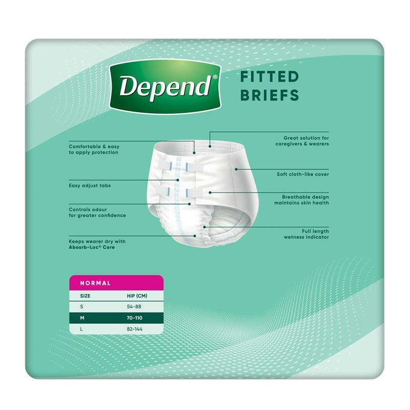 Buy Depend Fitted Briefs Medium 10 Pack online at Chemist Warehouse
