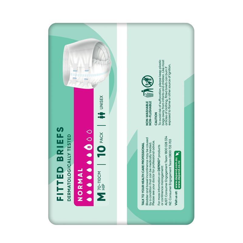 Buy Depend Fitted Briefs Medium 10 Pack online at Chemist Warehouse