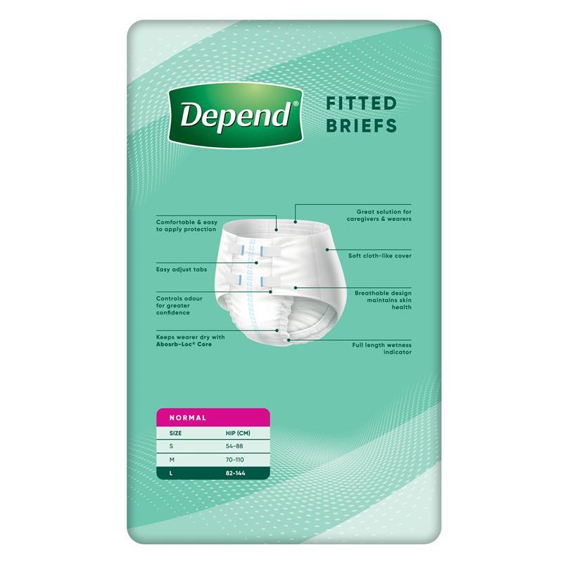 Buy Depend Fitted Briefs Large 8 Pack online at Chemist Warehouse