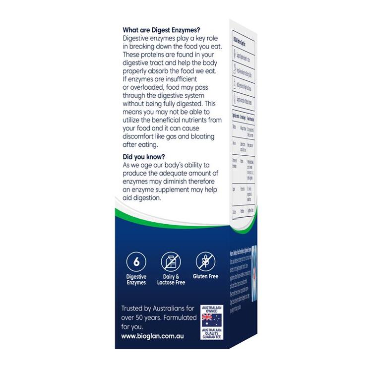 Buy Bioglan Platinum Digest Eze Multi Action 40 Capsules online at ...