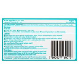 Buy Imodium Zapid Diarrhoea Tablets 12 Pack online at Chemist Warehouse