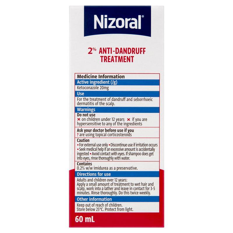 Buy Nizoral 2% Anti-Dandruff Treatment Shampoo 60mL - Ketoconazole ...