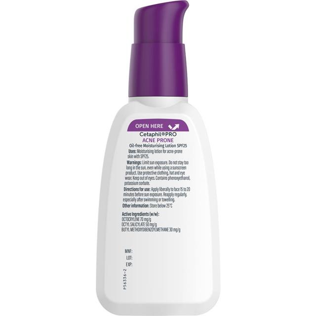Buy Cetaphil Pro Acne Prone Oil Free Facial Moisturising Lotion SPF 25 ...