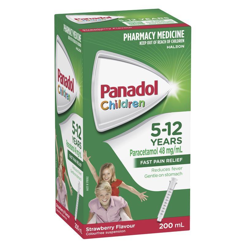 Buy Panadol Children 5-12 Years Suspension Fever & Pain Relief ...