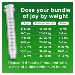 Buy Panadol Children 5-12 Years Suspension Fever & Pain Relief ...