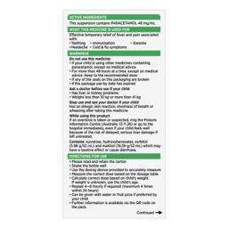 Buy Panadol Children 5-12 Years Suspension Fever & Pain Relief ...