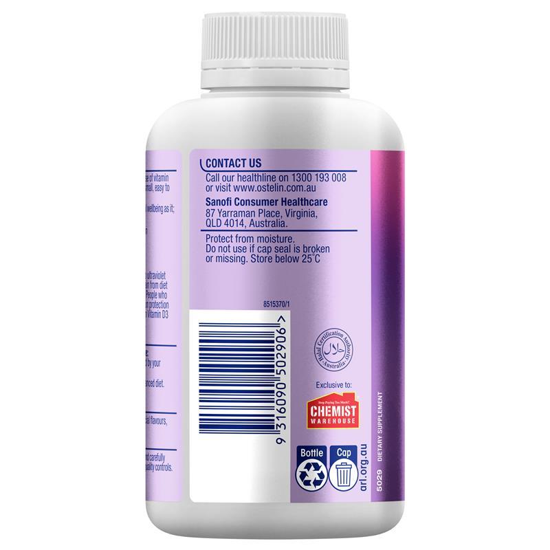 Buy Ostelin Vitamin D3 1000IU 300 Capsules Exclusive Size online at ...