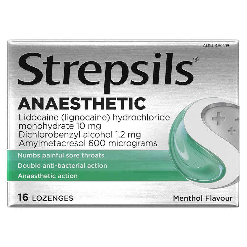 Buy Strepsils Anaesthetic Menthol 16 Lozenges online at Chemist Warehouse