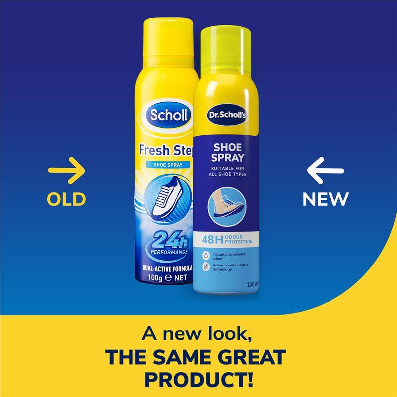 Buy Dr.Scholls Shoe Spray 48H Odour Protection 150ml online at Chemist ...