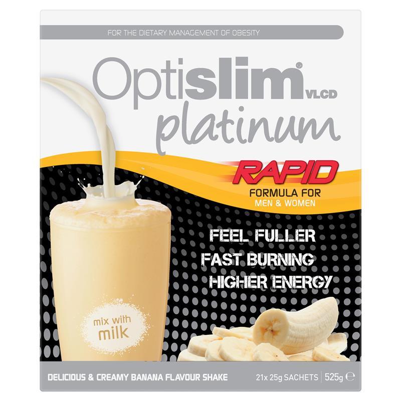 Buy Optislim VLCD Platinum Banana Shake 21x25g Sachets online at ...