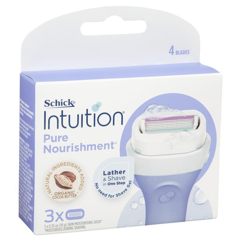 Buy Schick Intuition Pure Nourishment Blades 3 Pack online at Chemist ...