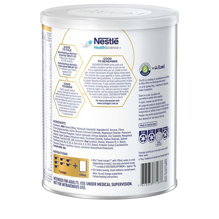 Buy Sustagen Optimum Nutritional Supplement Powder with Probiotics 800g ...