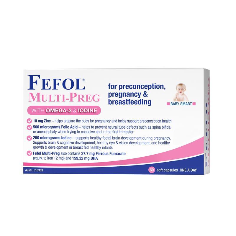 Buy Fefol Multi-Preg 60 Capsules online at Chemist Warehouse