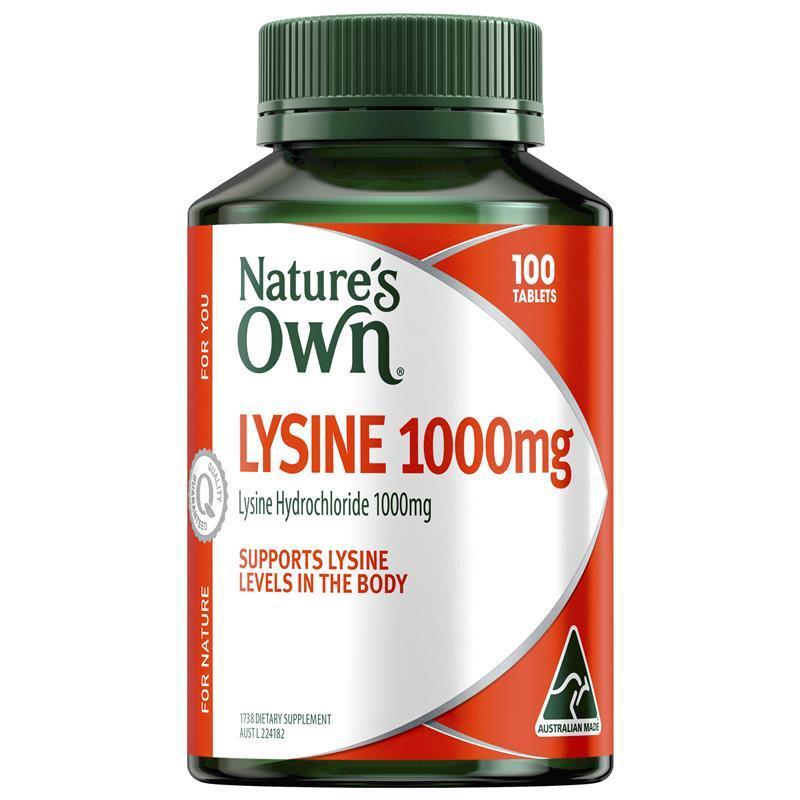 Buy Nature's Own Lysine 1000mg 100 Tablets online at Chemist Warehouse