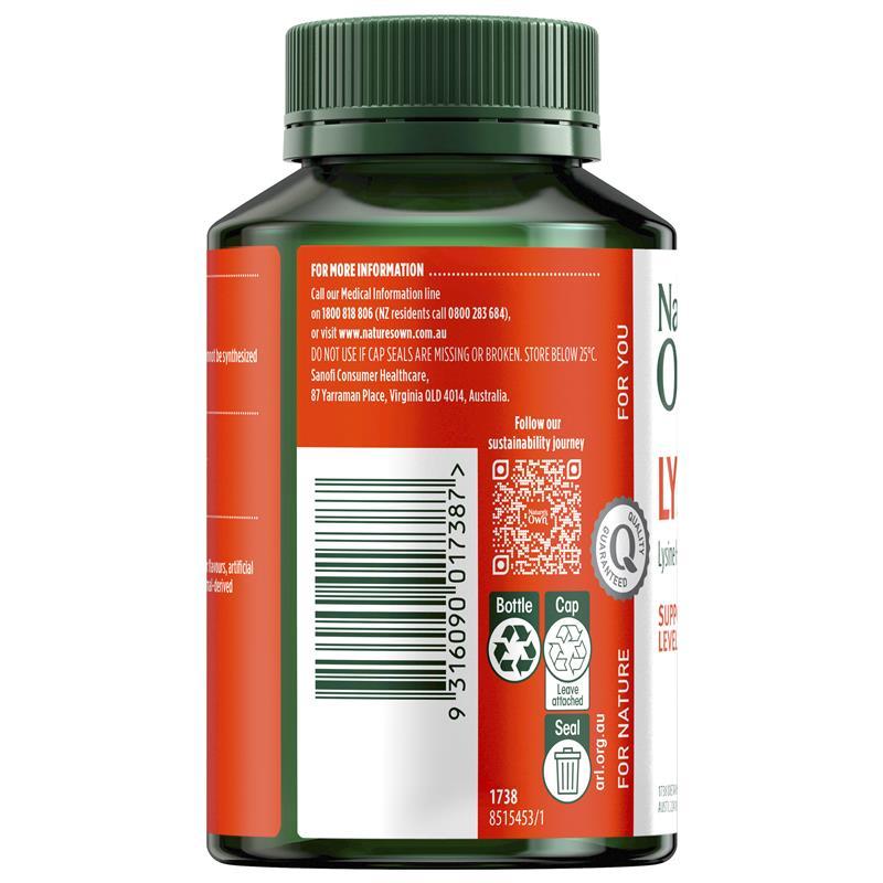 Buy Nature's Own Lysine 1000mg 100 Tablets online at Chemist Warehouse