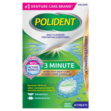 Buy Polident Denture Cleanser Fresh Active Tablets 36 online at Chemist ...