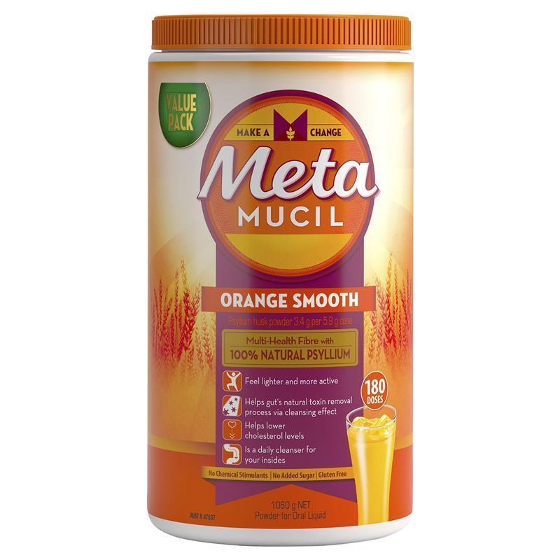 Buy Metamucil Fibre Supplement Smooth Orange 180 Dose online at Chemist ...
