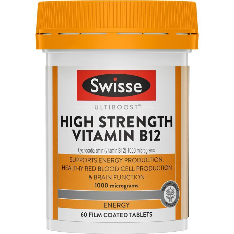 Buy Swisse Vitamin B12 60 Tablets online at Chemist Warehouse