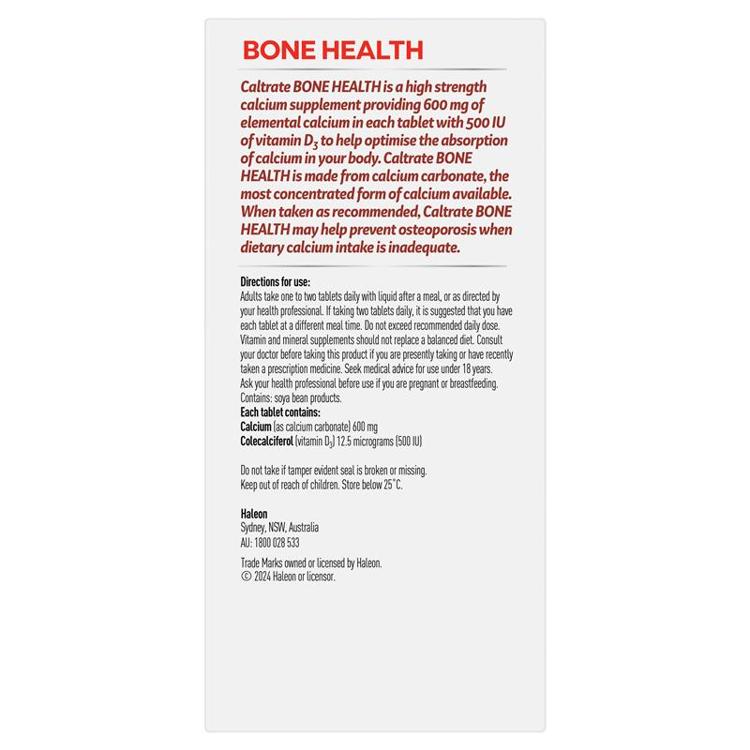 Buy Caltrate Bone Health 60 Tablets online at Chemist Warehouse